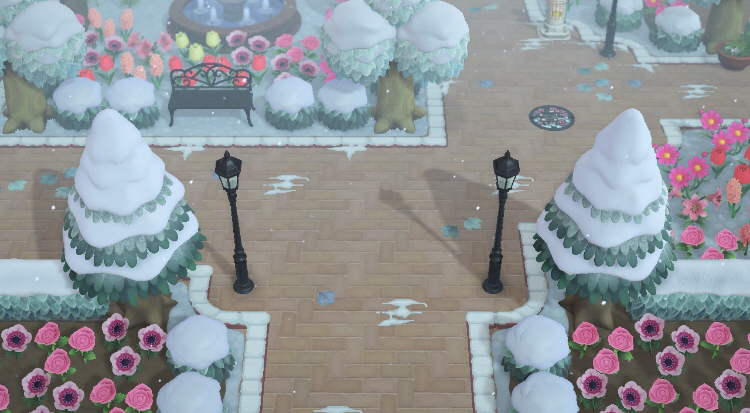 Motif Bordure pierre hiver, neige | Animal Crossing New Horizons ...